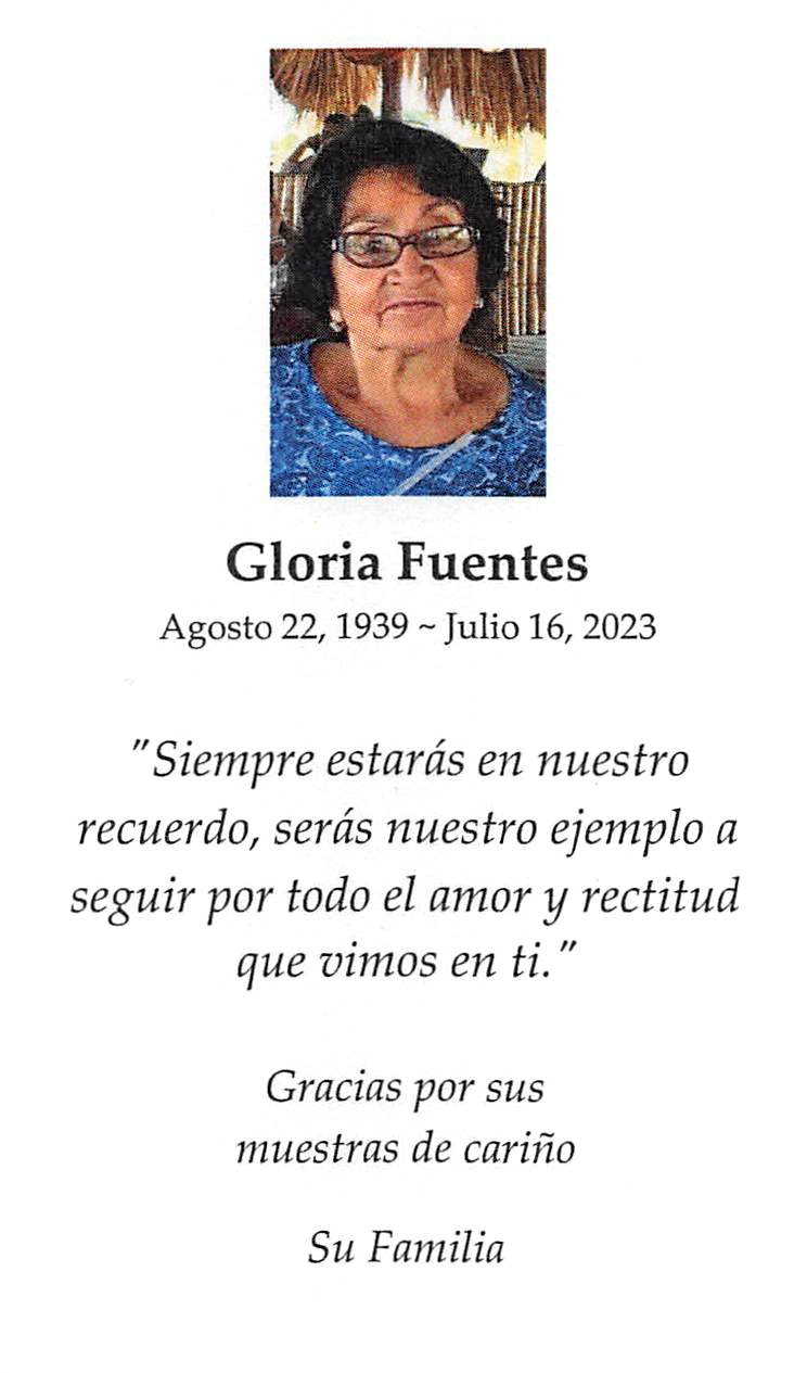 Reinbold-Novak Funeral HomeGloria Fuentes Gonzalez | Reinbold-Novak ...